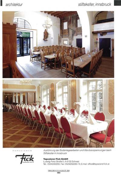 Über den Stiftskeller Innsbruck, das Restaurant und Bierlokal in der ...